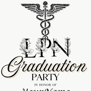 LPN Nurse Graduation Party Invitation | Licensed Practical Nurse Grad ...