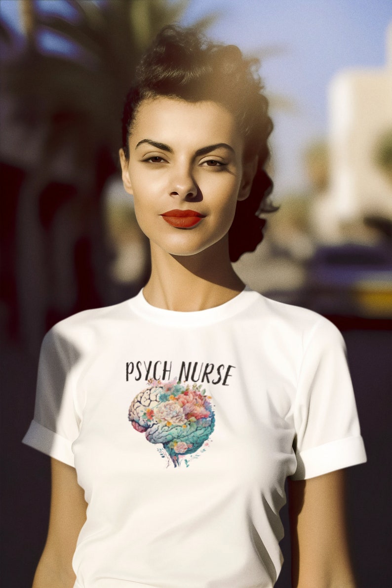 RN Psych Nurse Merch Women's Custom Behavioral Health, Unique Brain ...
