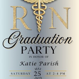 Nurse Graduation Party Invitation: RN, BSN (digital Download) - Etsy