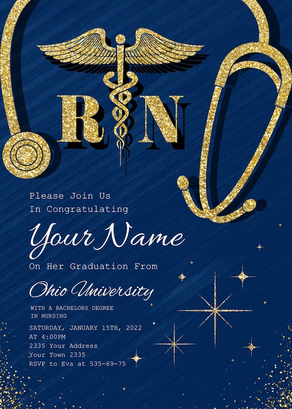 Bsn Nursing Graduation Invitations