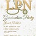 Nurse Graduation Party Invitation, LPN, Licensed Practical Nurse ...