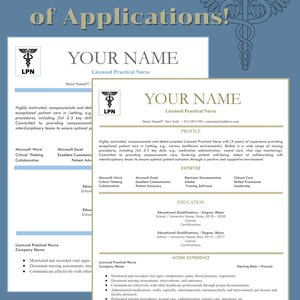 Nursing Resume Template: ATS Friendly for LPN. Cover Letter, Resume ...