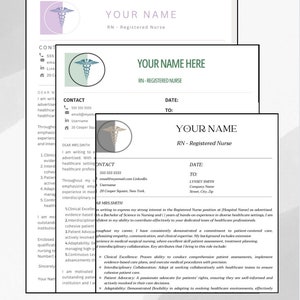 Nursing Resume Template: RN Bundle Digital Download, Editable, With ...