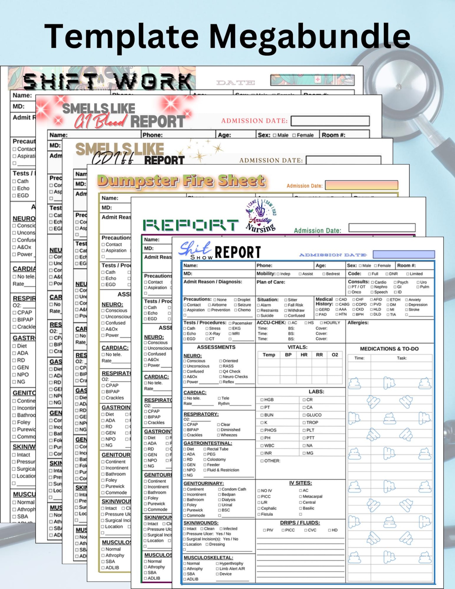 Nursing Template: SBAR Nurse Report Sheets. Fun, Nursing Humor ...