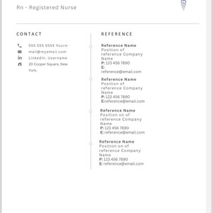 Nursing Resume Template: RN Bundle Digital Download, Editable, With ...