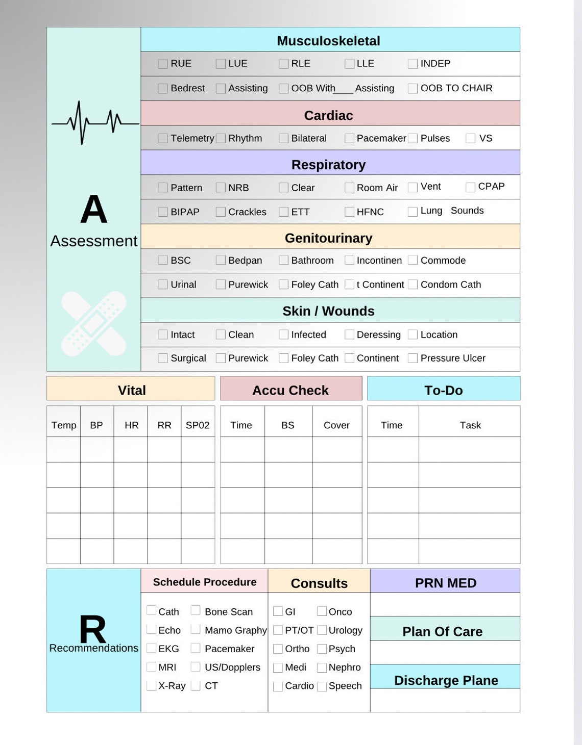 SBAR Nursing Report Template: Colorful Shift Handover Sheets (PDF) - Etsy