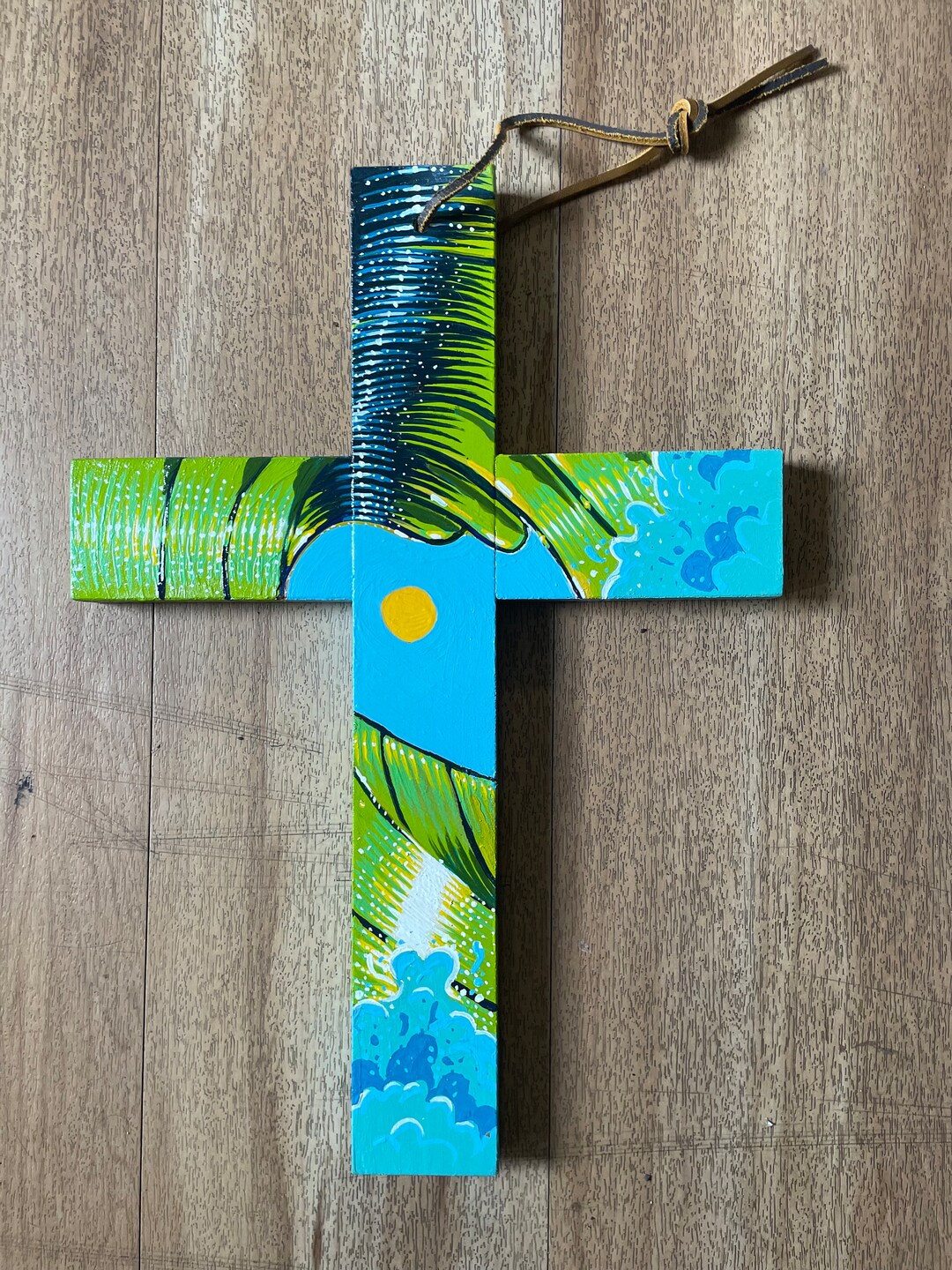 Hand Painted Cross by Brett Stokes Aloha Cross - Etsy