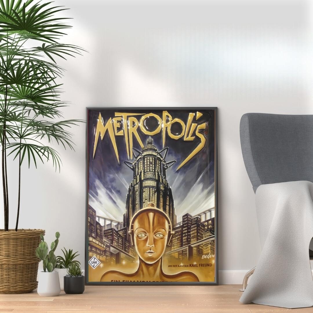 Metropolis - Vintage Classic Movie Print - Retro Film Wall Art for ...
