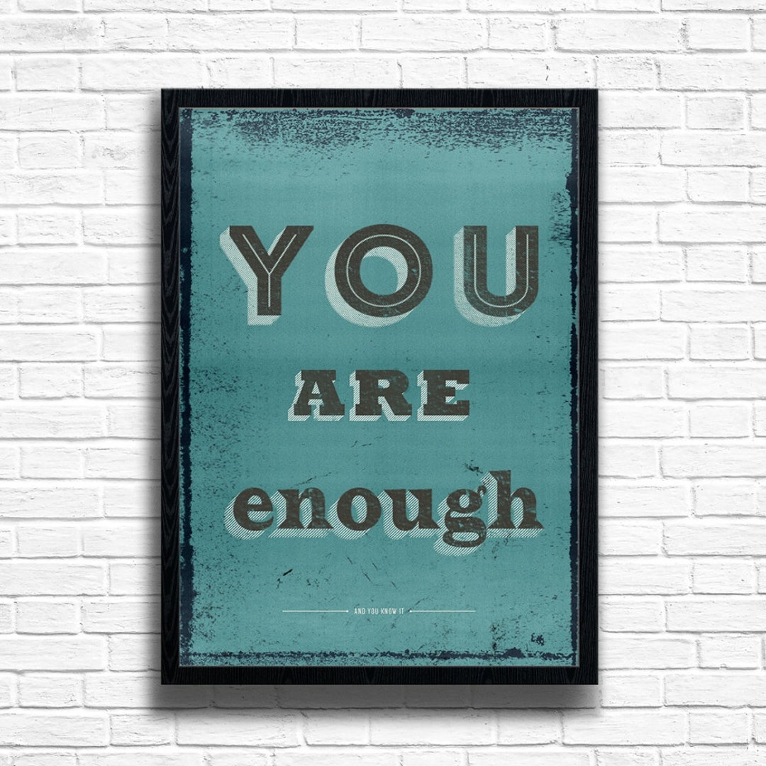 Feminist Art Print: You Are Enough - Women Empowerment Poster - Etsy
