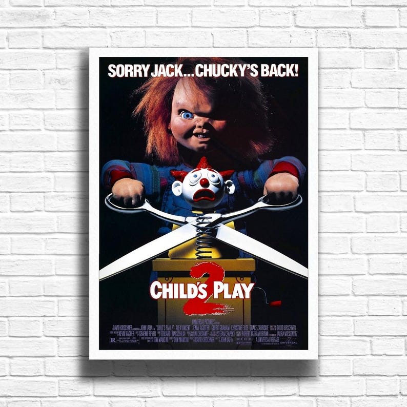 Chucky Child's Play 2 Poster: Vintage Horror Movie Print - Etsy
