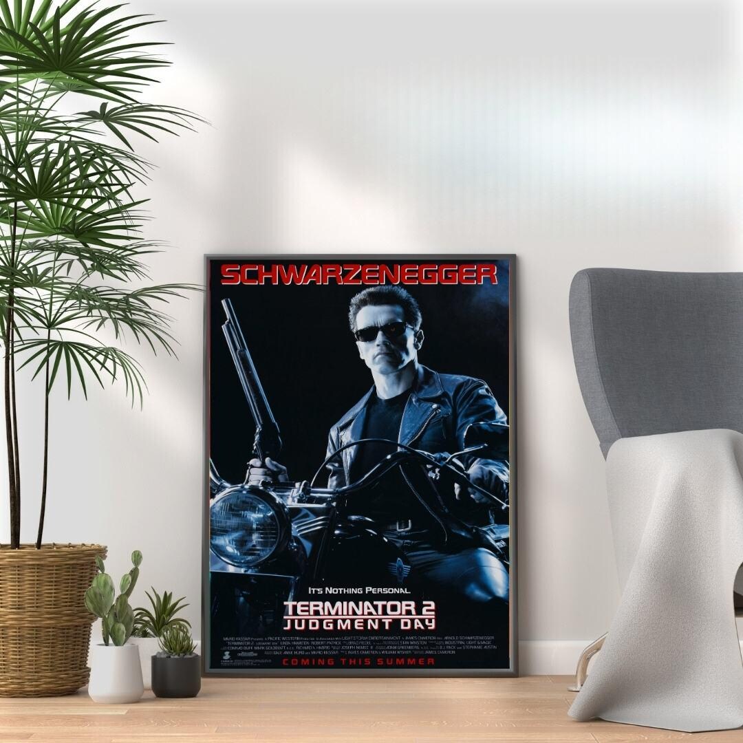 Terminator 2 Judgement Day - Vintage 90s Movie Print Retro Film Wall ...