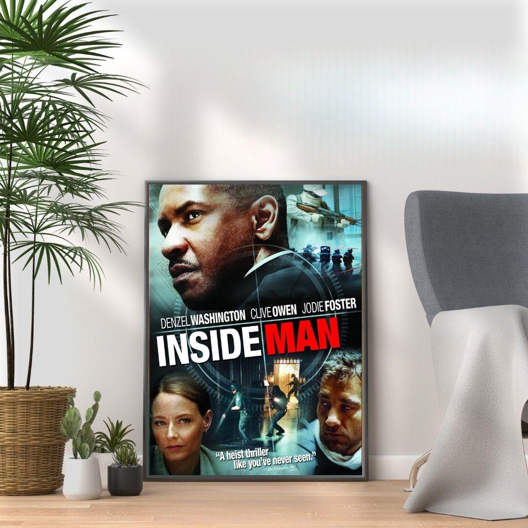 Inside Man Movie Poster: 2000s Film Art Print - Etsy