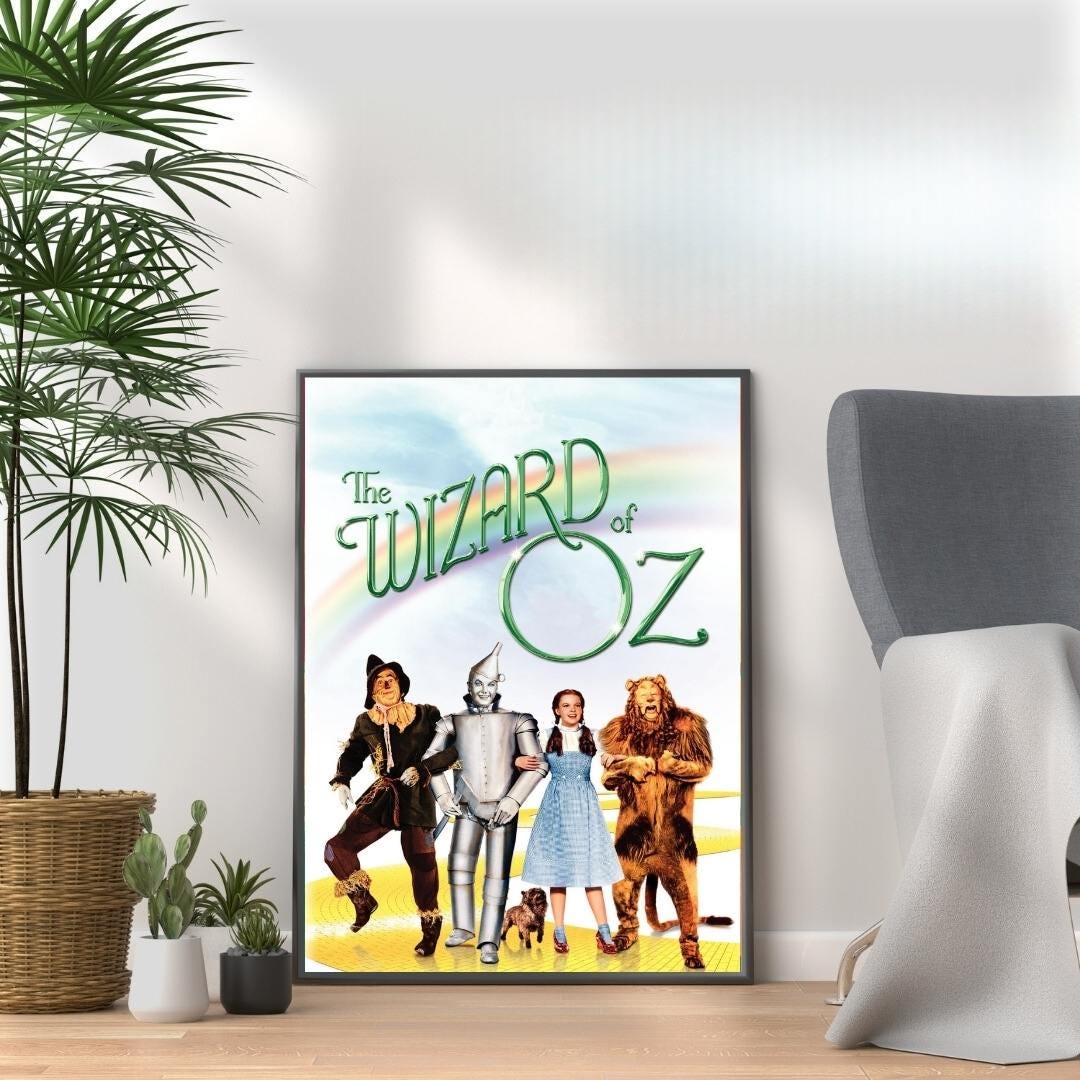 Wizard of Oz - Vintage Classic Movie Print - Retro Film Wall Art for ...