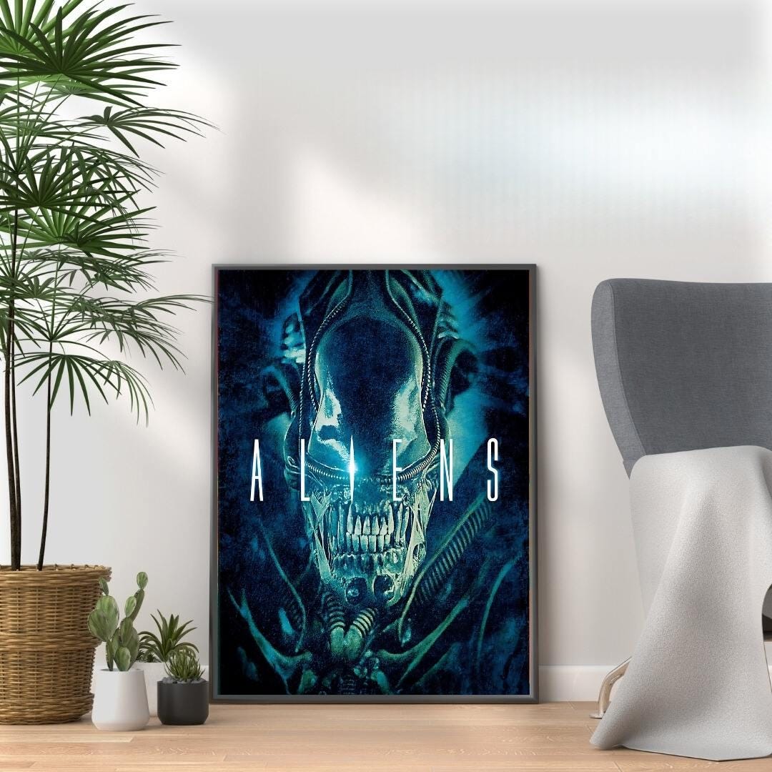 Aliens - Vintage Classic Movie Print - Retro Film Wall Art for ...