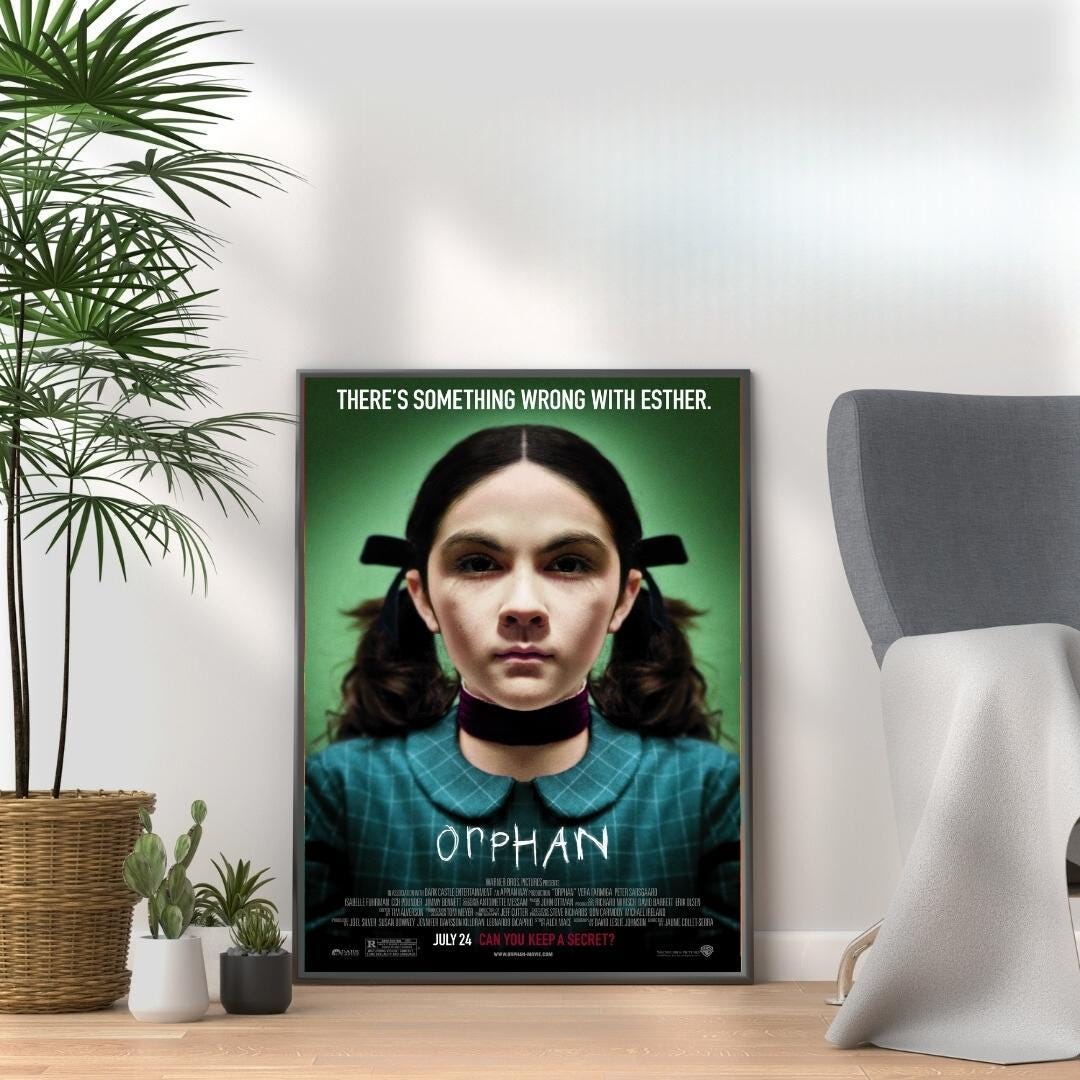 Orphan Horror Movie Poster Print: Vintage Scary Film Art - Etsy
