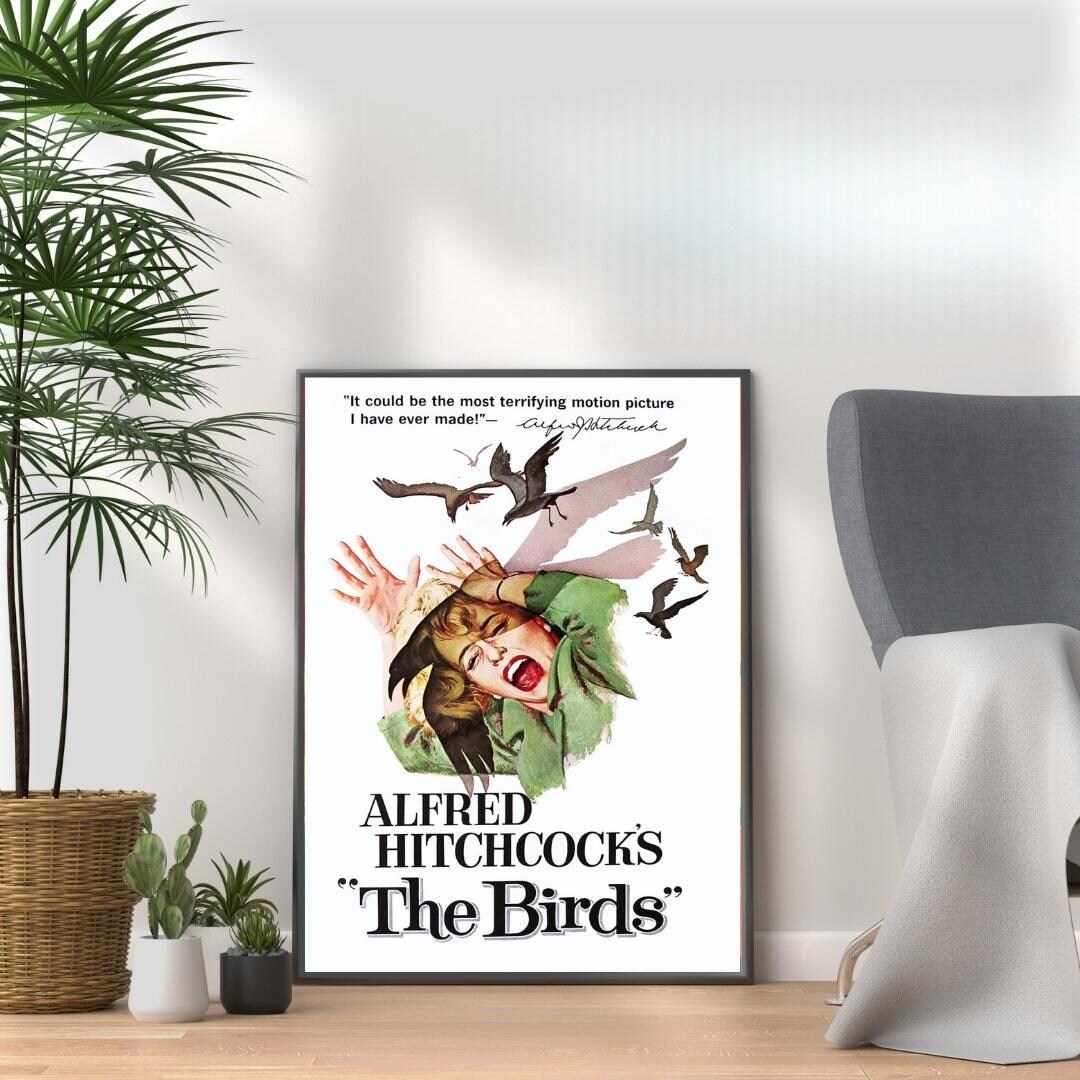 The Birds Movie Poster: Vintage Horror Film Art Print - Etsy