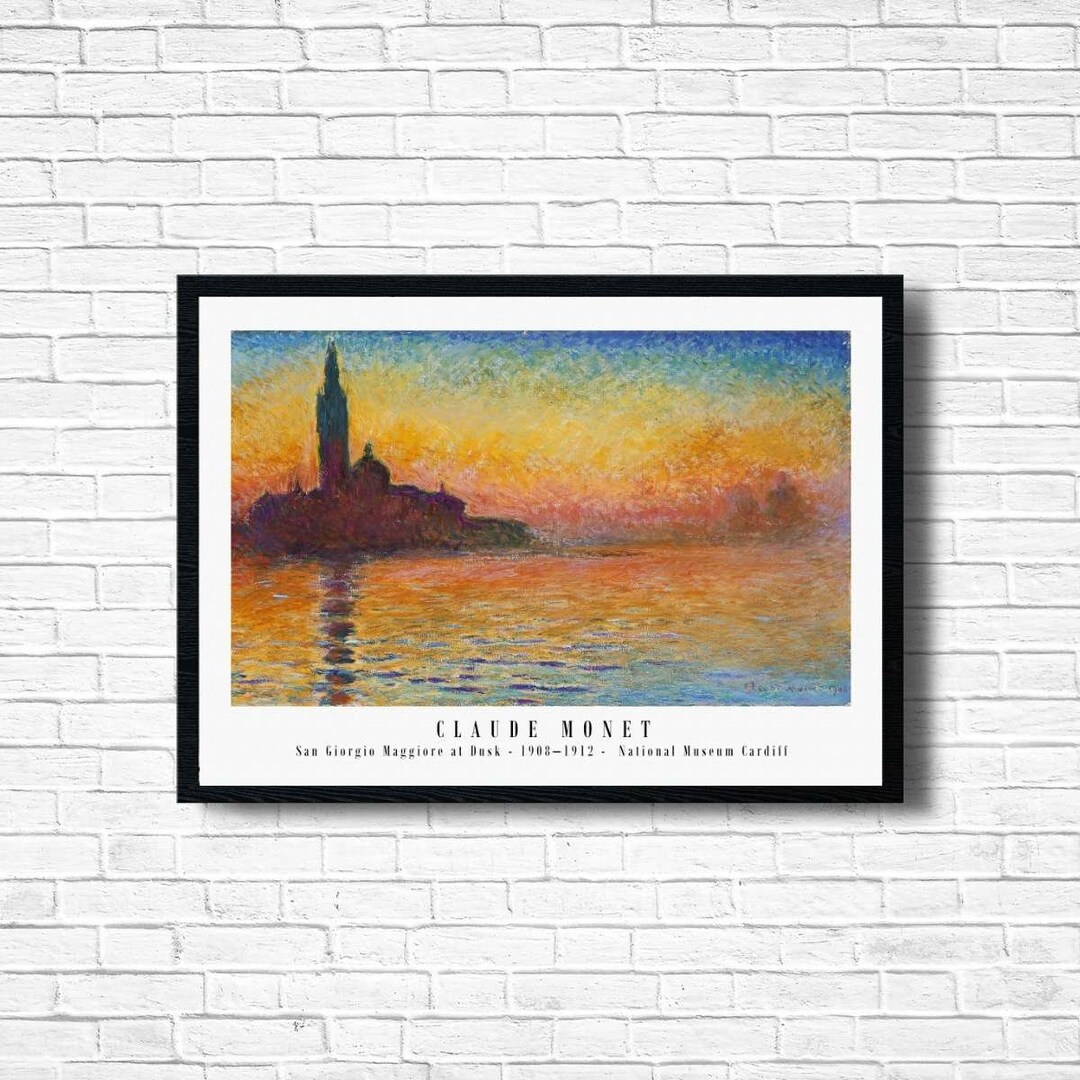 Monet San Giorgio Maggiore at Dusk Print: Fine Art Reproduction - Etsy