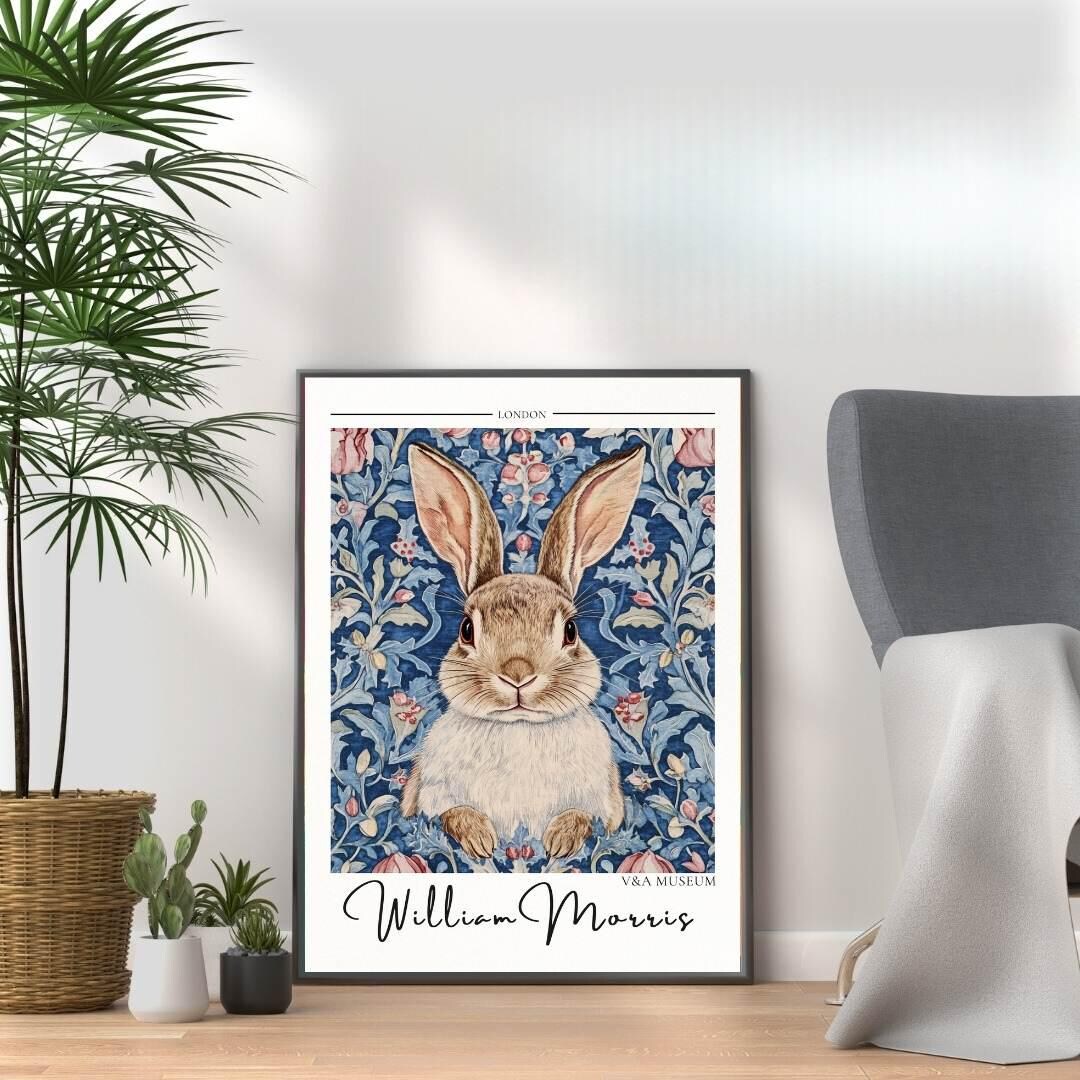 William Morris Print, Vintage William Morris Rabbit Hare Poster ...