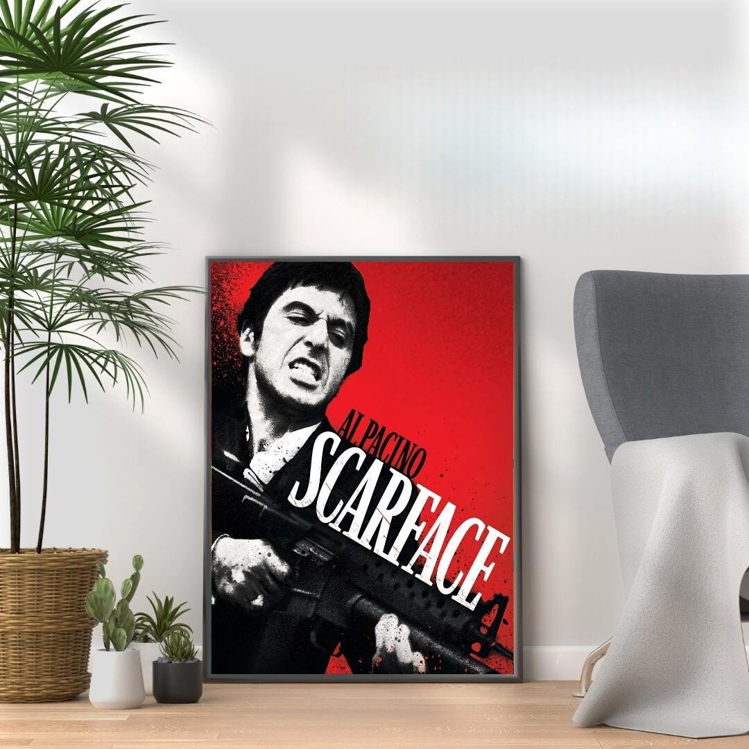 Scarface Movie Poster: Vintage Film Print, Retro Wall Art - Etsy