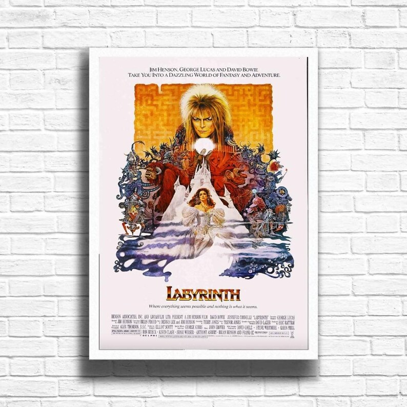 Labyrinth Movie Poster: 80s Retro Film Art Print - Etsy