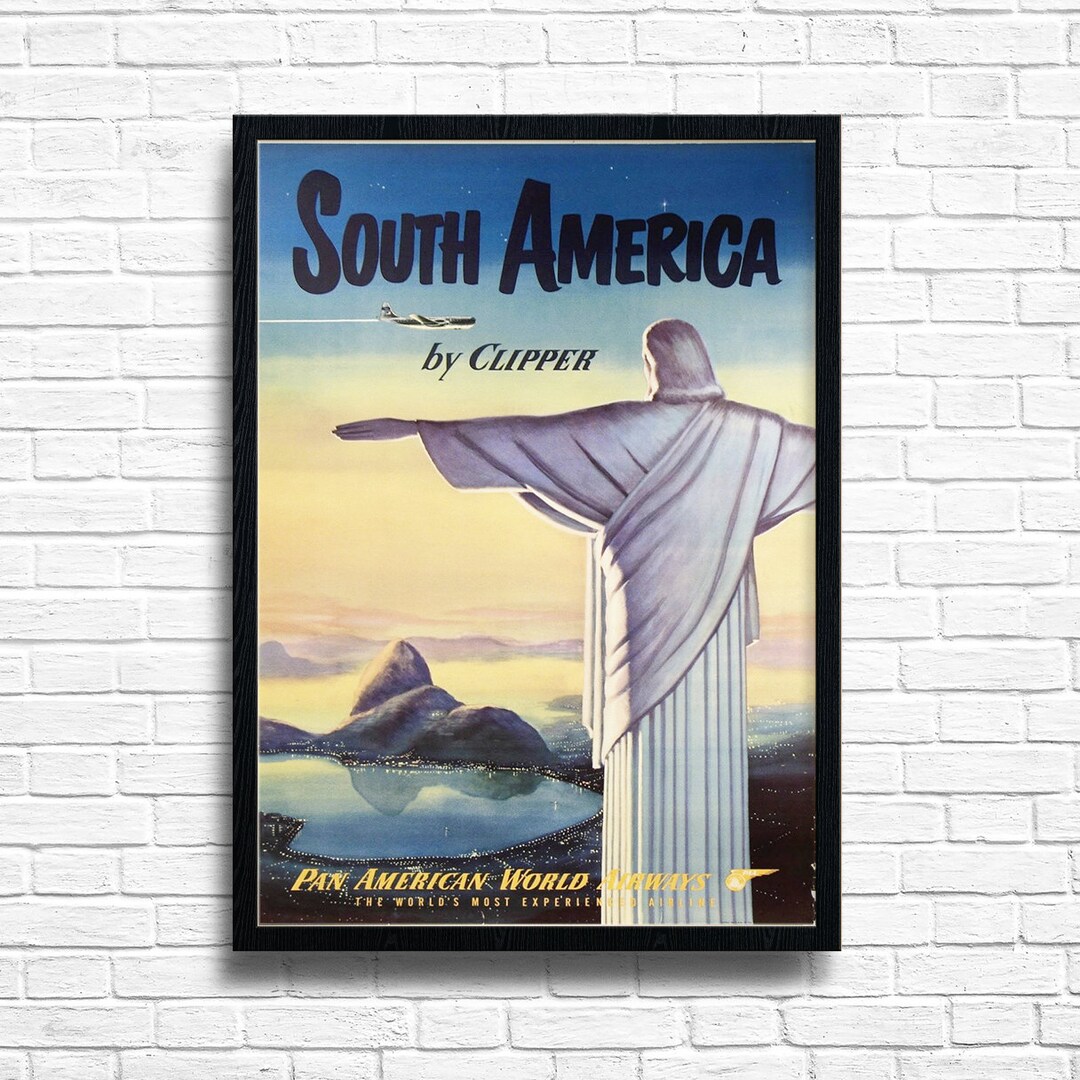 Vintage Rio Travel Poster: South America Art Print - Etsy
