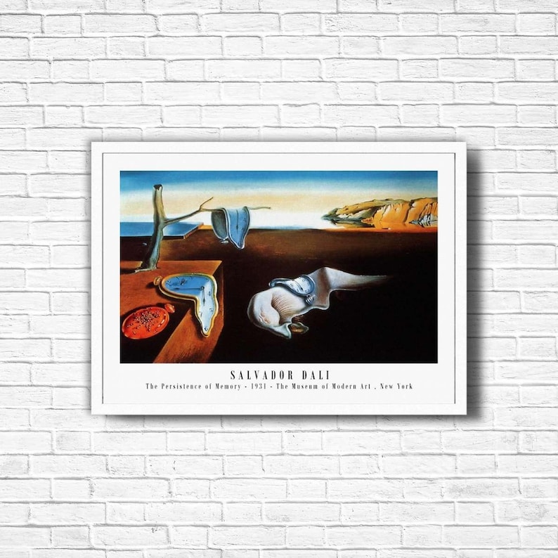 Salvador Dali 'persistence of Memory' Art Print: Classic Surrealism - Etsy