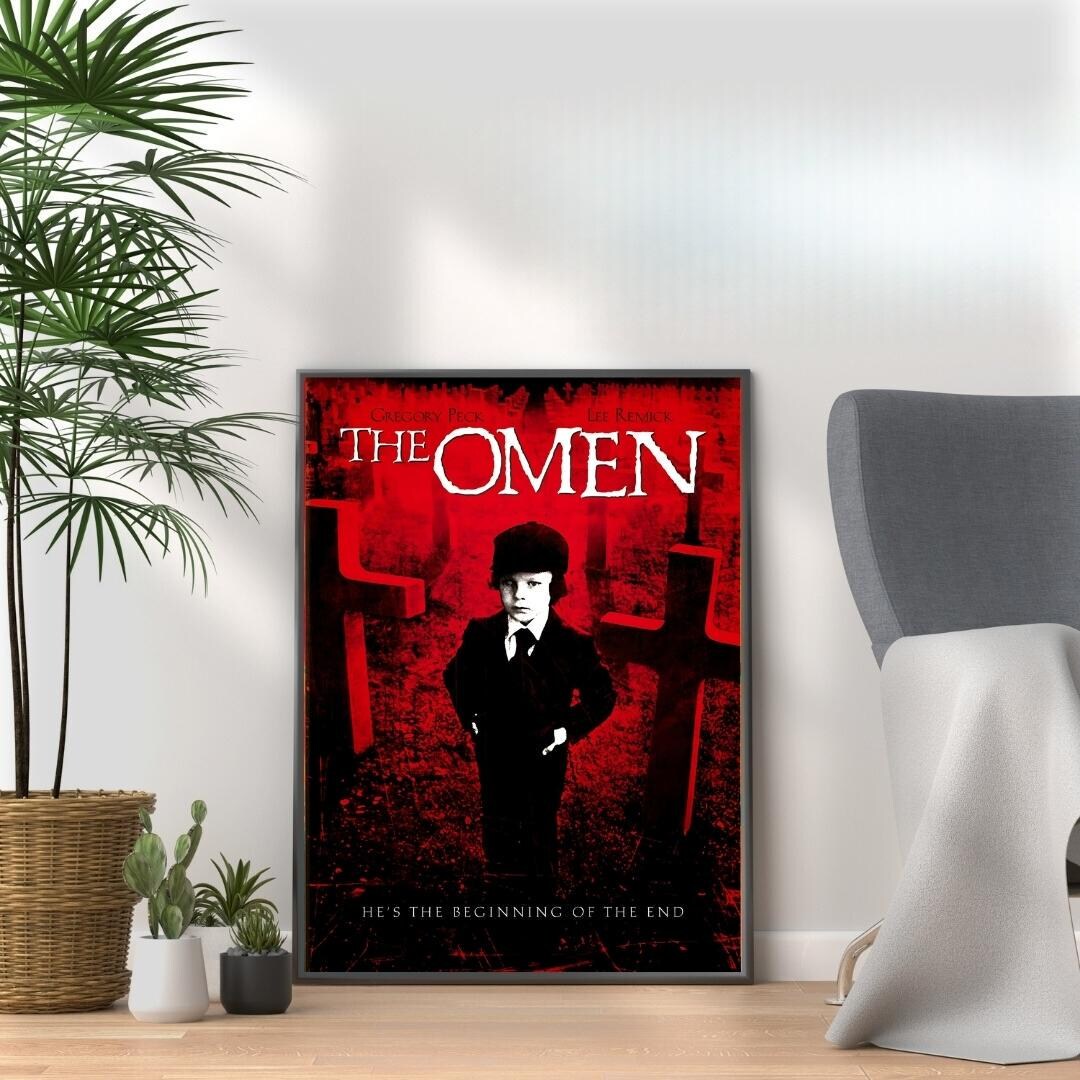 The Omen - Chilling Horror Movie Poster Print - Vintage & Modern Scary ...