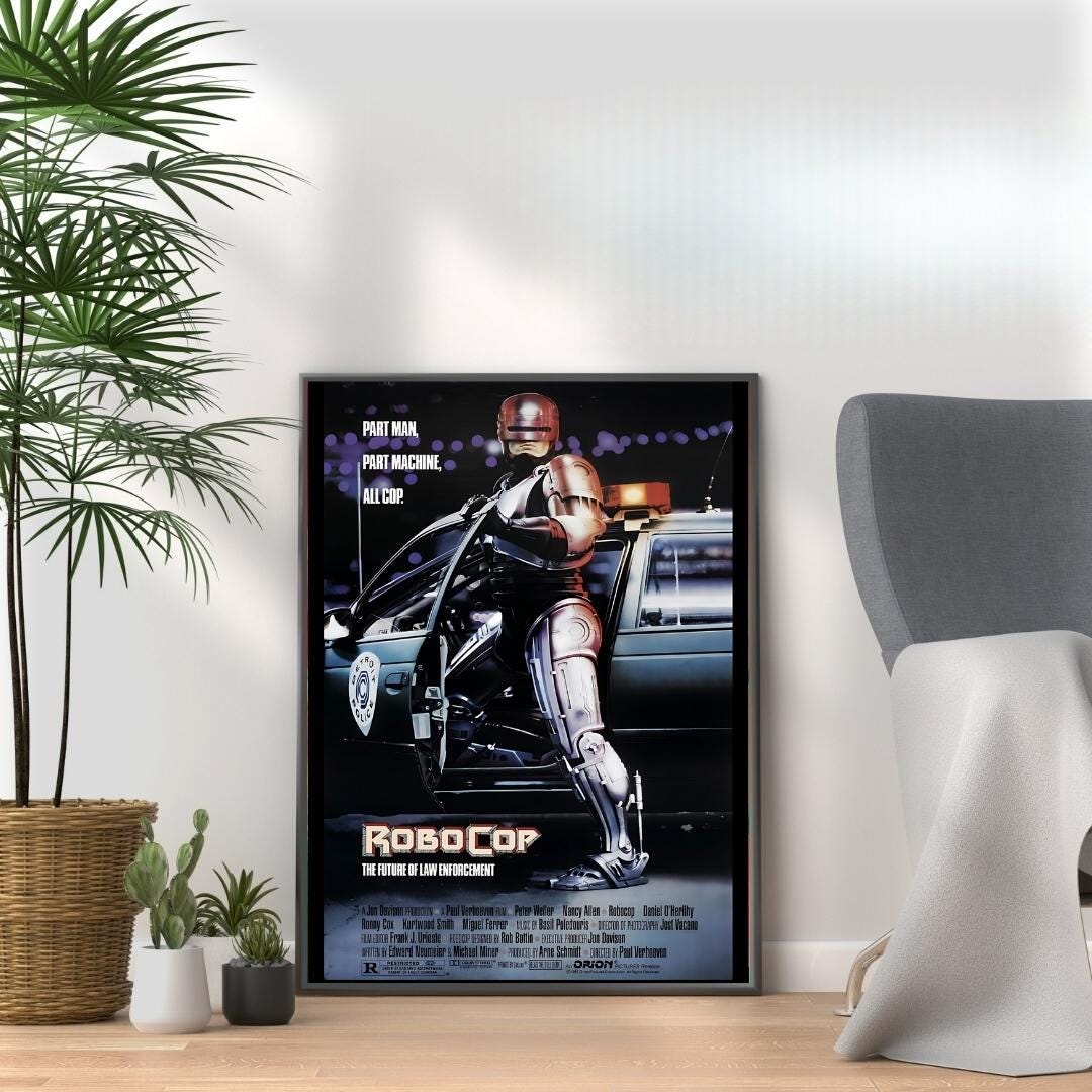Robocop - Vintage 80s Movie Print - Retro Film Wall Art Collection for ...