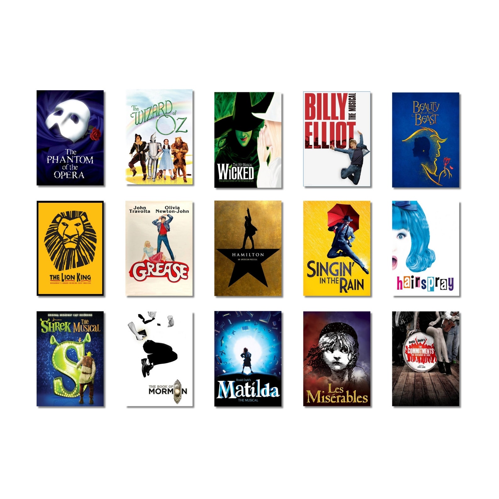 Broadway Musical Poster Print: Theatre Room Wall Art - Etsy