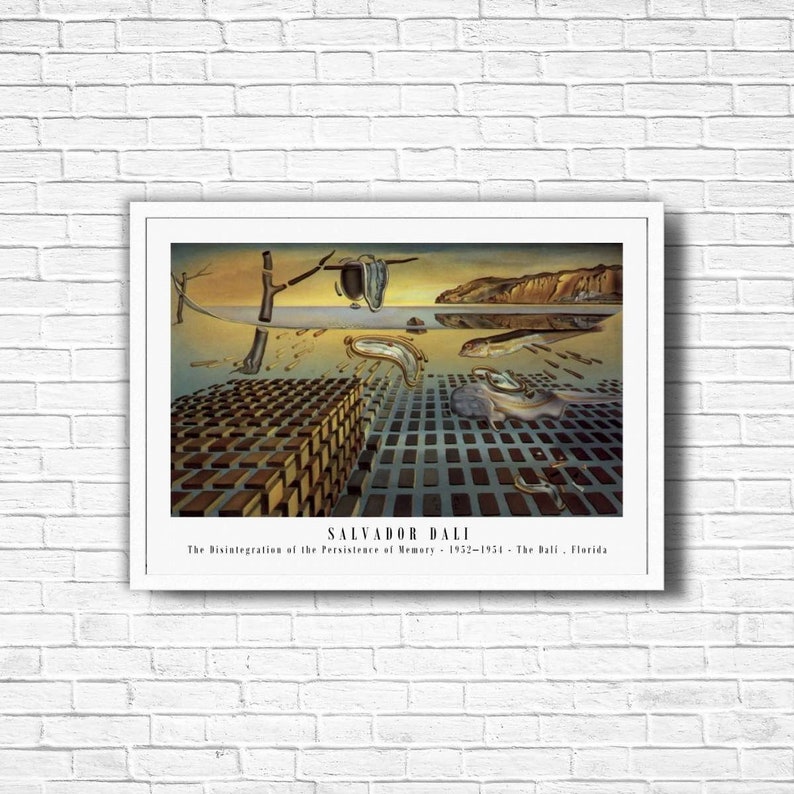 Salvador Dali Print: the Disintegration of Persistence of Memory - Etsy