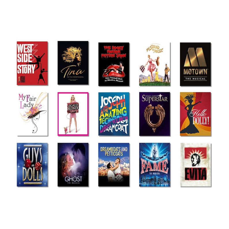Broadway Musical Poster Print: Theatre Room Wall Art - Etsy
