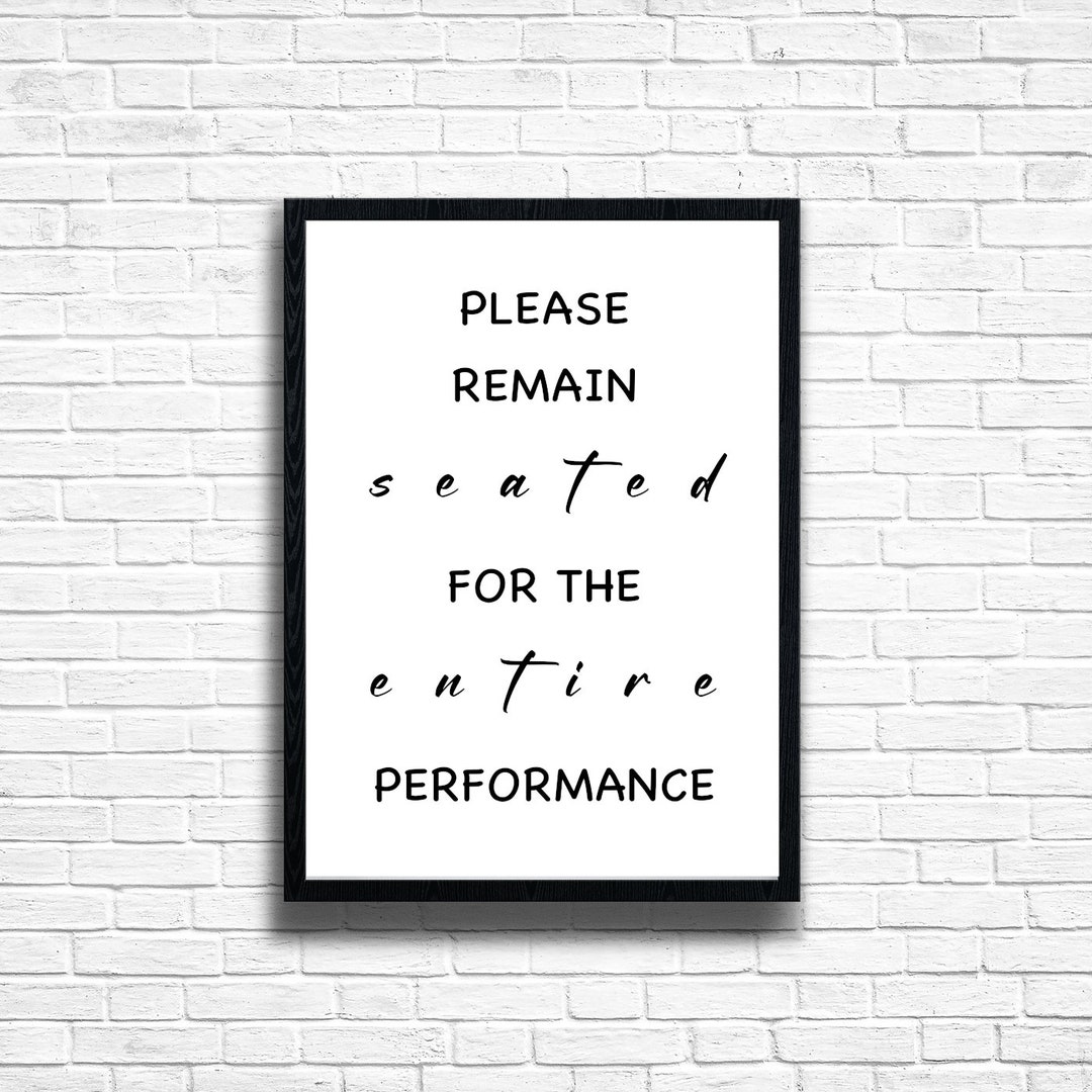 Funny Bathroom Art Print: Toilet Humor - Please Remain Seated - Etsy UK