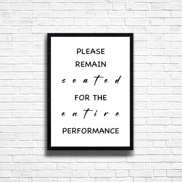 Please Remain Seated - Etsy