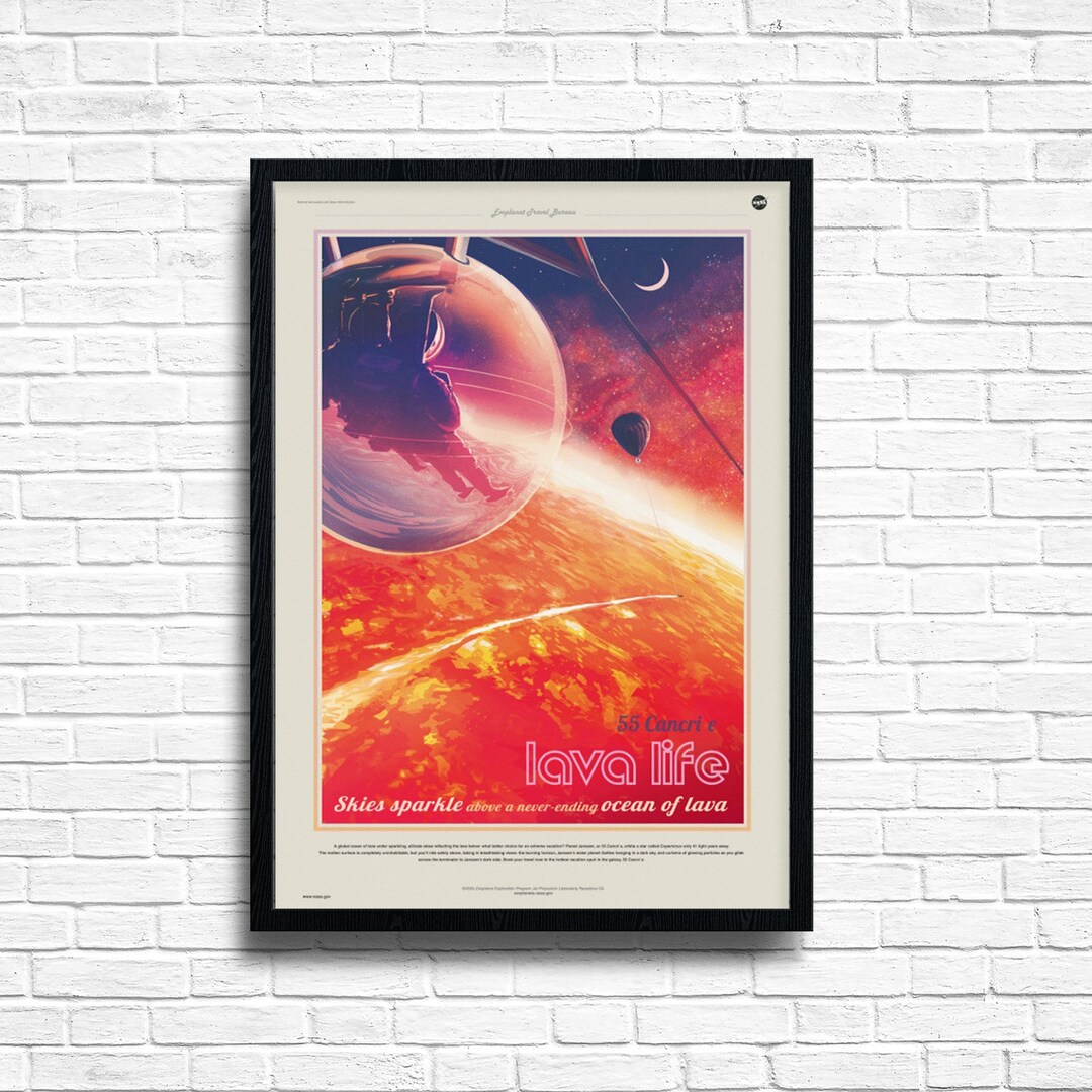 Galactic Giggles: 55 Cancri E Nasa-inspired Fun Art Prints for Cosmic ...