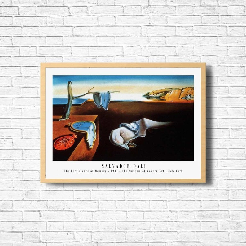 Salvador Dali 'persistence of Memory' Art Print: Classic Surrealism - Etsy