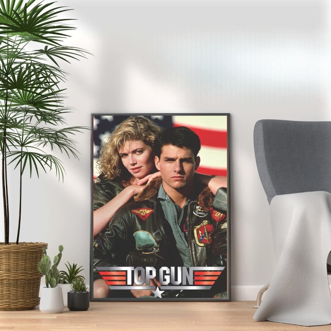 Top Gun Vintage 80s Movie Print Retro Film Wall Art Collection for ...