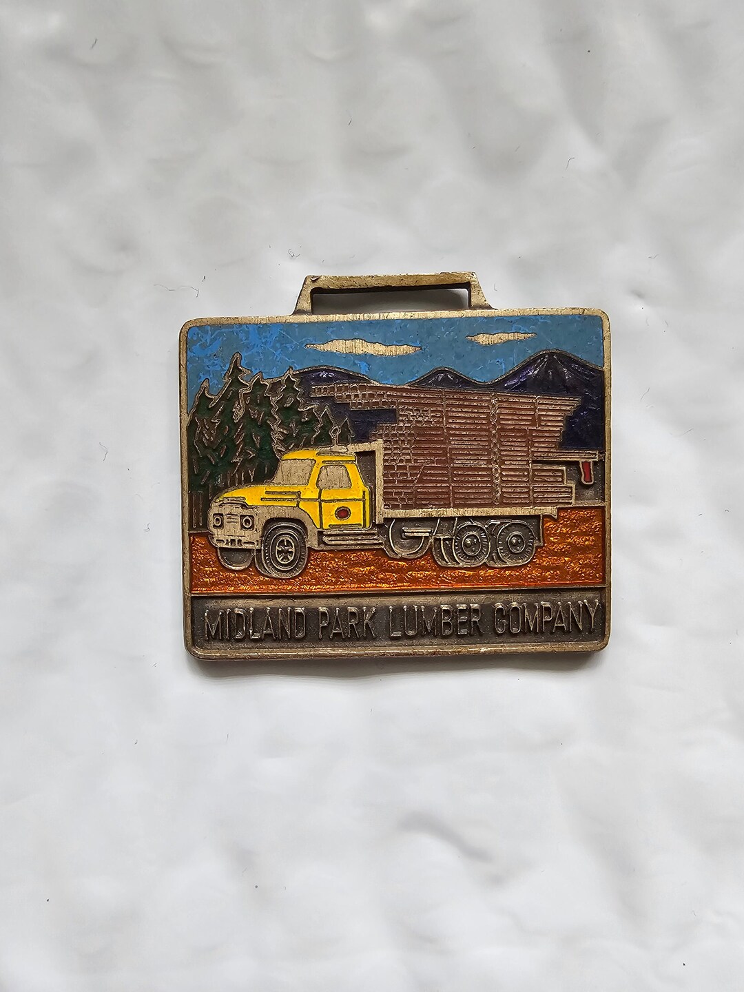 Vintage Pocket Watch Fob Midland Park Lumber Company Construction Fob ...