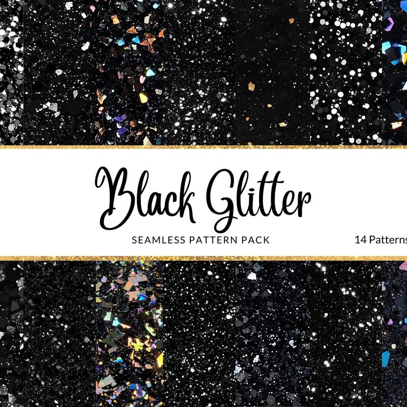 Black Glitter - Etsy