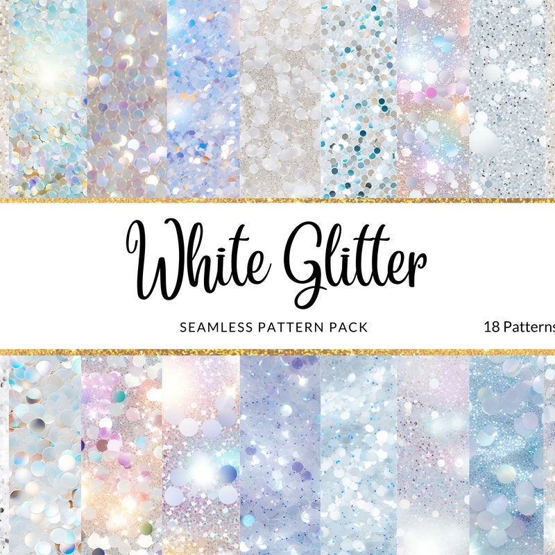 Iridescent White Glitter - Etsy
