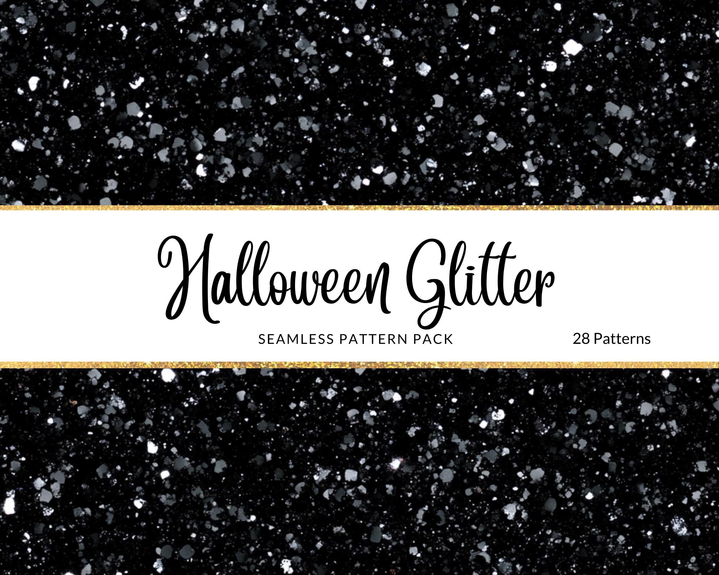 28 Halloween Glitter Digital Papers, Seamless Patterns Commercial Use ...