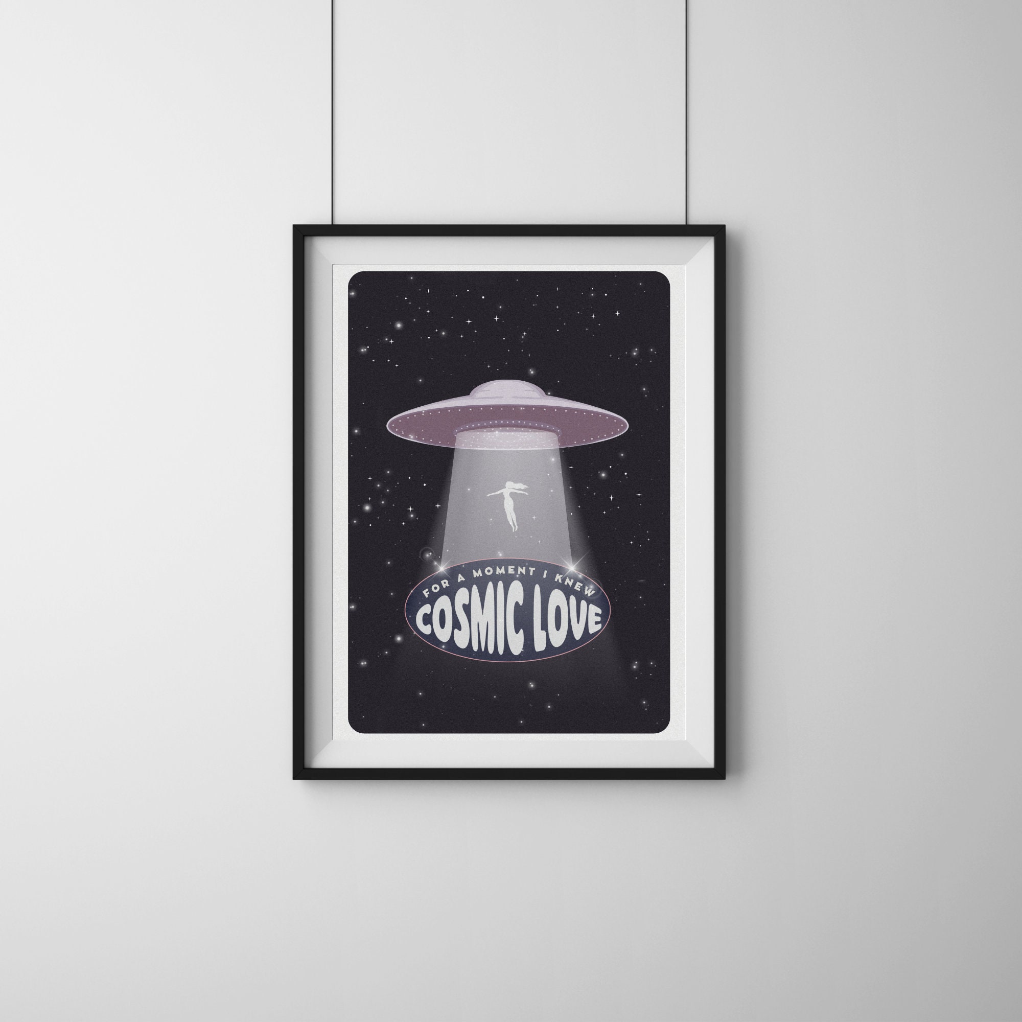 Cosmic Love Art Print, Down Bad Illustrated Poster, Wall Art, Home ...