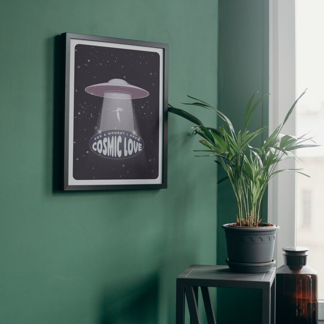 Cosmic Love Art Print, Down Bad Illustrated Poster, Wall Art, Home ...