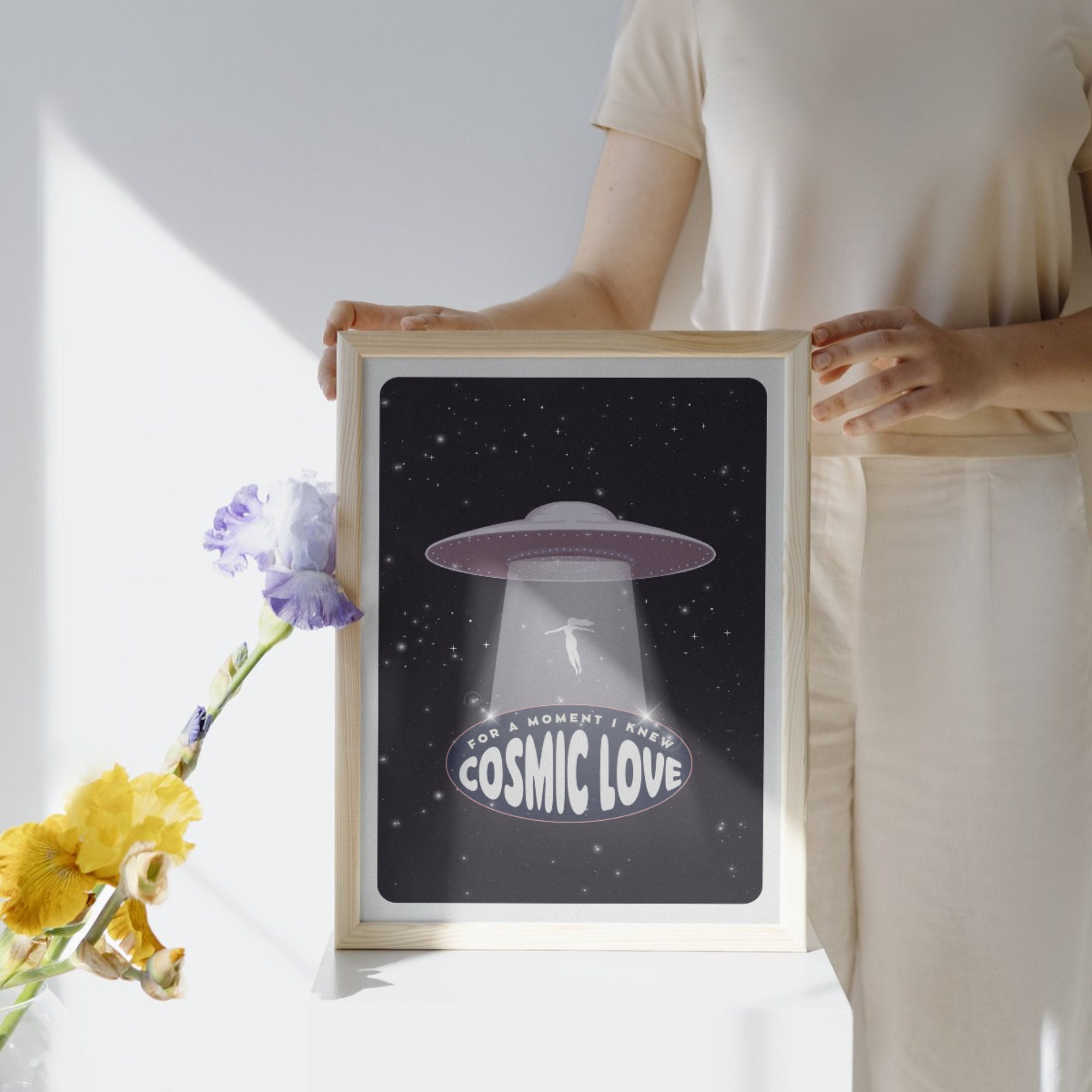 Cosmic Love Art Print, Down Bad Illustrated Poster, Wall Art, Home ...