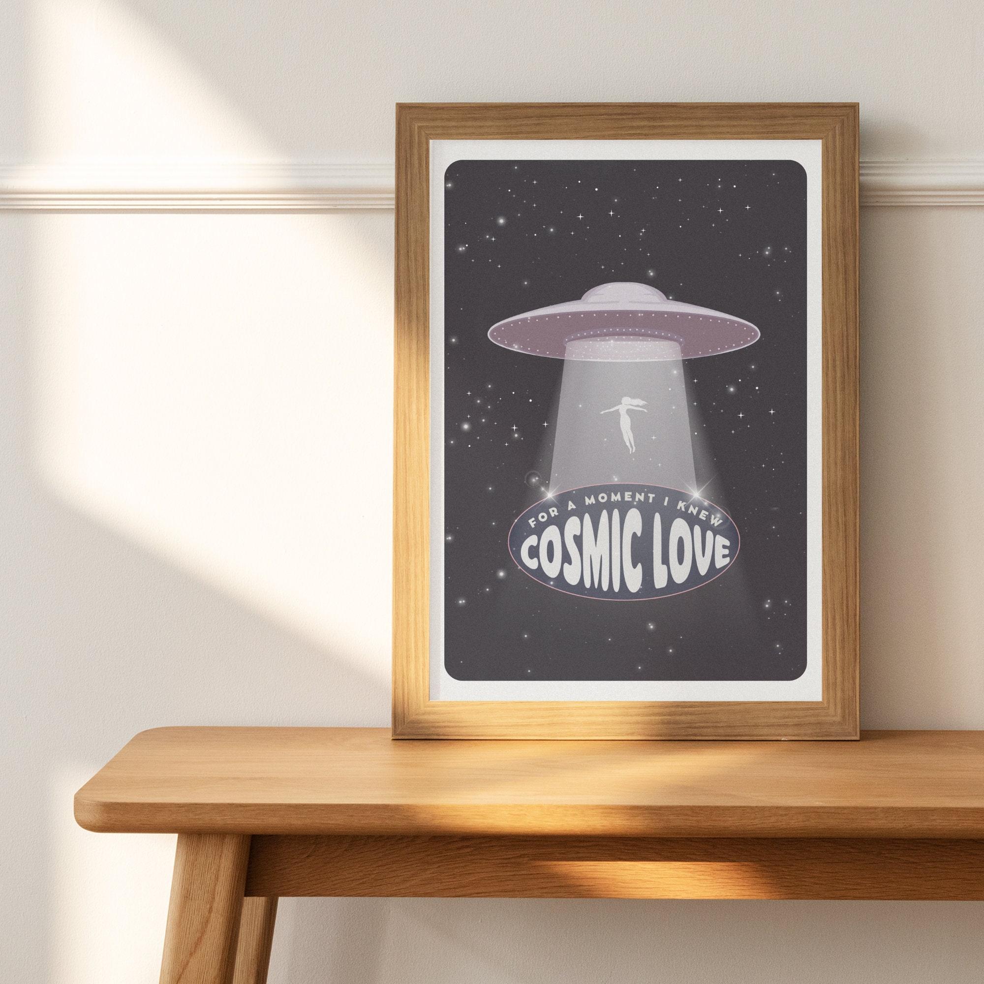 Cosmic Love Art Print, Down Bad Illustrated Poster, Wall Art, Home ...