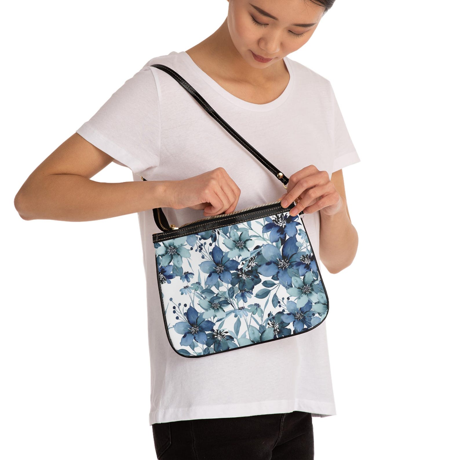 Blue Small Shoulder Bag - Etsy