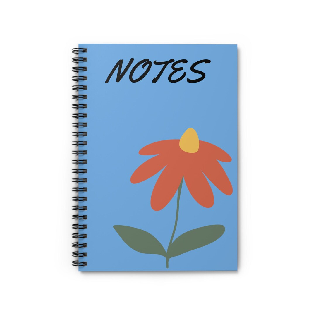 Note Taker, Flower, Spiral Notebook - Ruled Line - Etsy