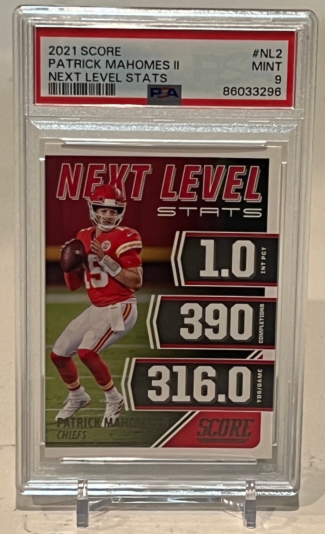 2021 SCORE Patrick Mahomes II Next Level Stats #NL2 Mint 9 - Etsy