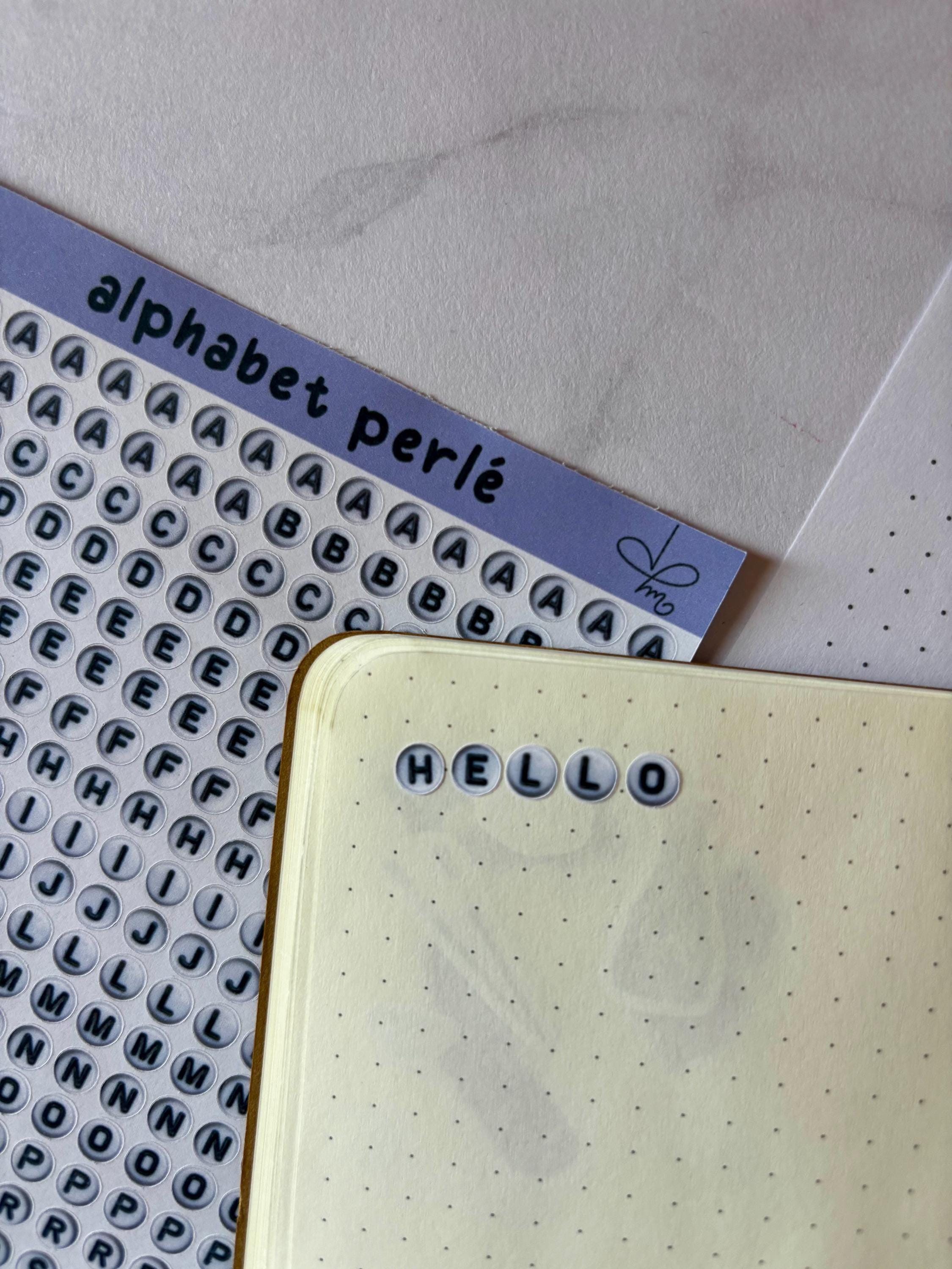 Sticker Sheet - Beaded Alphabet | Bullet Journal, Scrapbooking ...