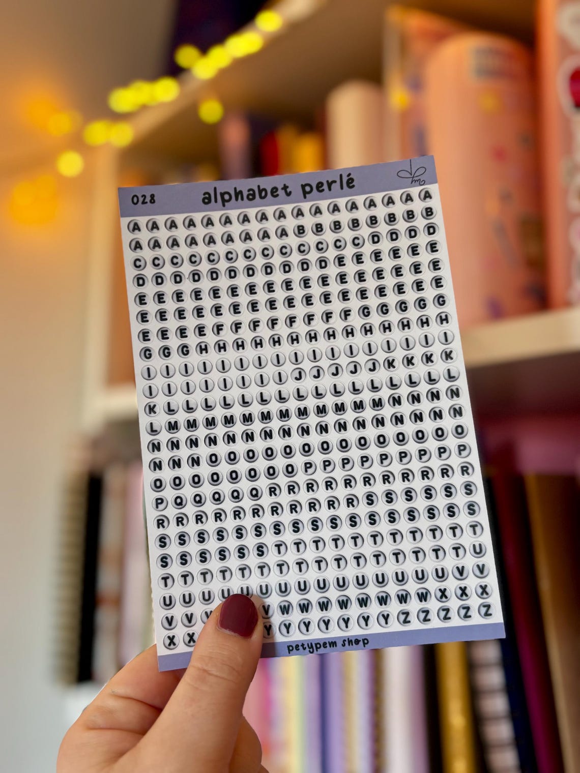 Sticker Sheet - Beaded Alphabet | Bullet Journal, Scrapbooking ...