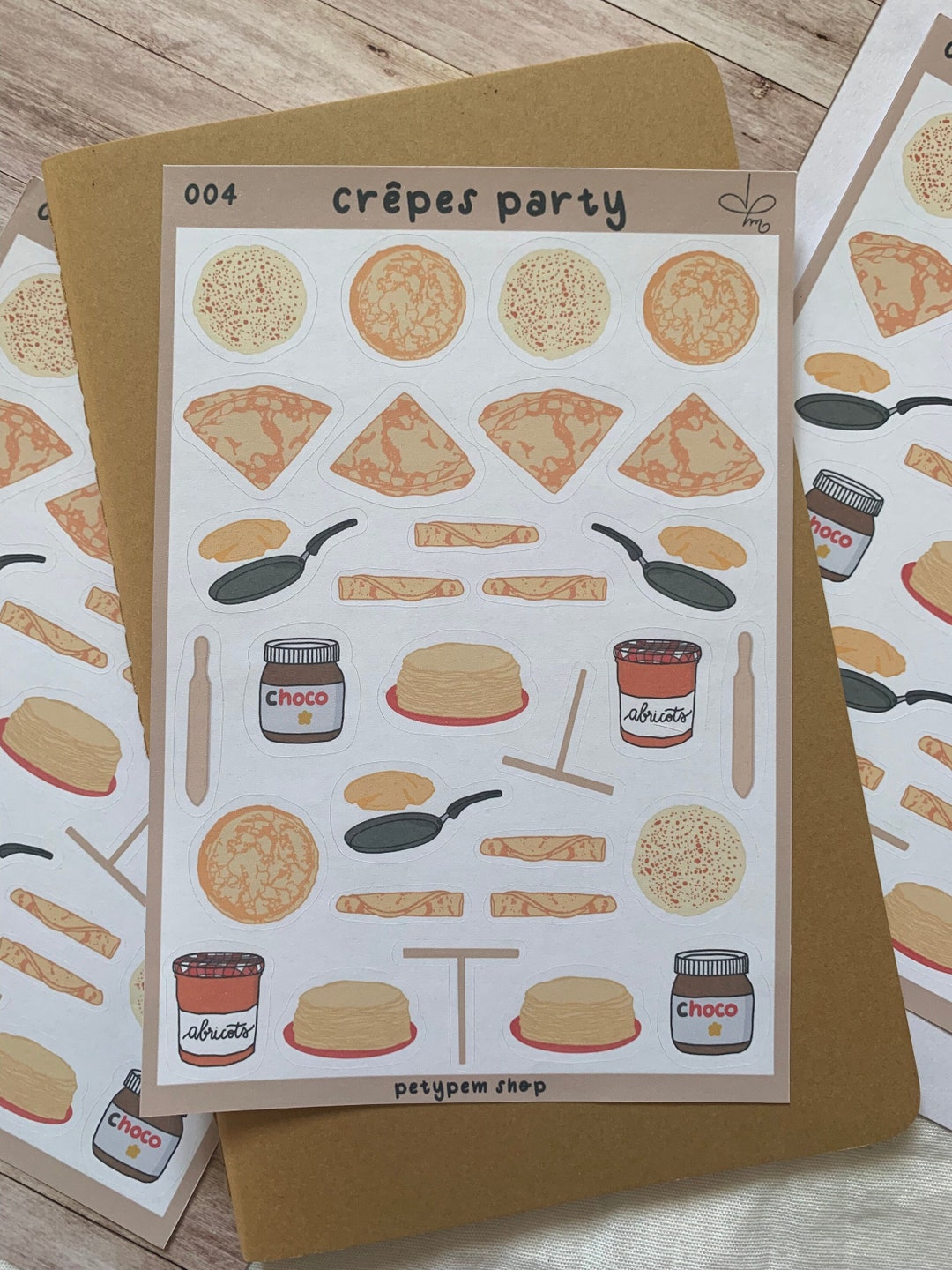 Sticker Sheet Crêpes Party Bullet Journal, Scrapbooking, Journaling - Etsy